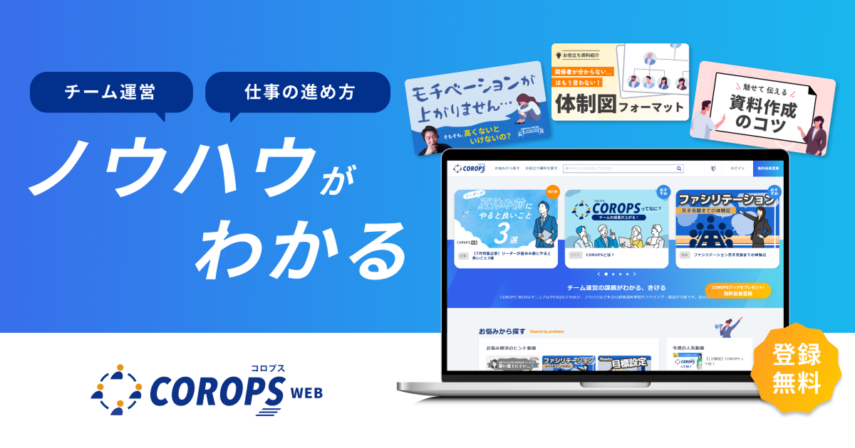 COROPS WEB | チームを良くするためのノウハウがわかる、きける